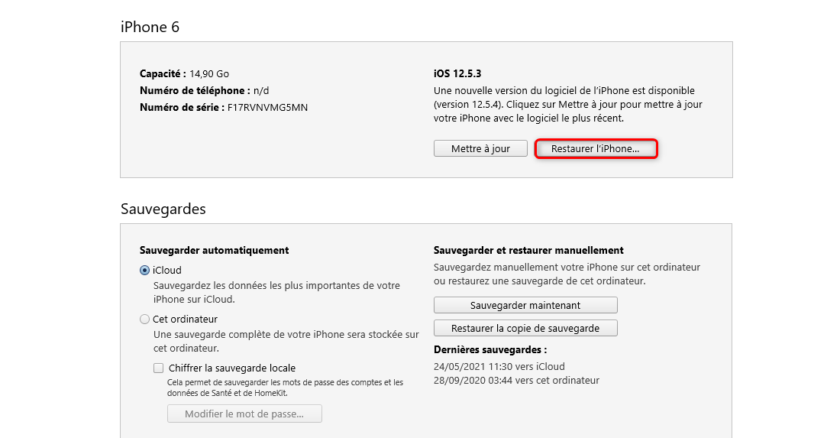 Comment débloquer un iPhone verrouillé avec code d'accès