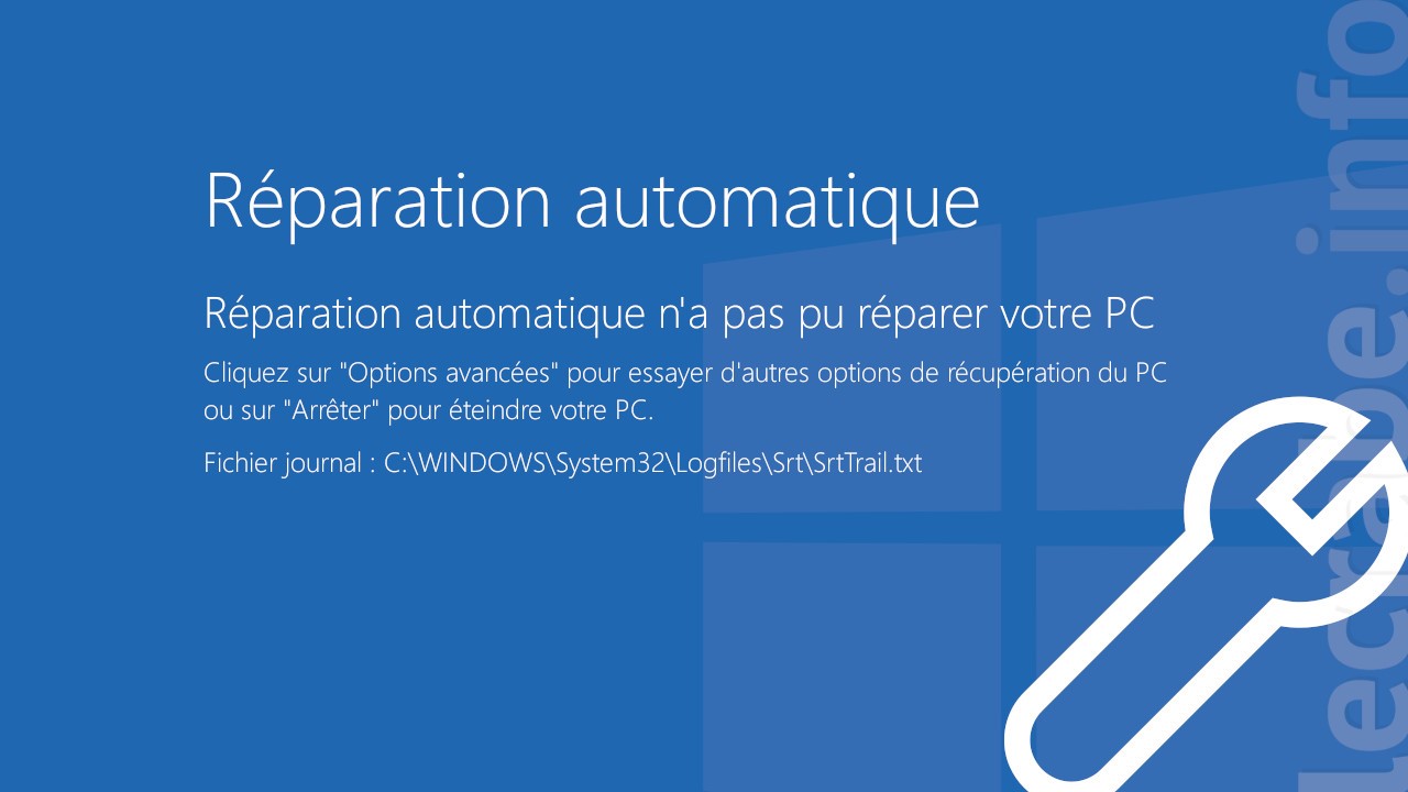 Réparer l’erreur de l’écran bleu Windows